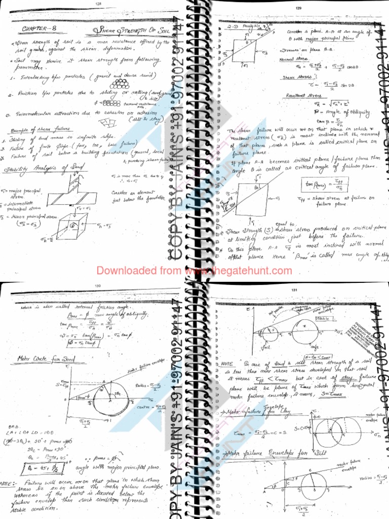 Geotechnical Engineering Made Easy Handwritten Classroom Notes Part-2 | PDF