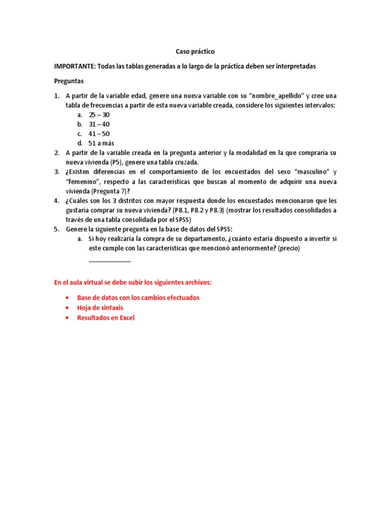 Práctica SPSS | PDF