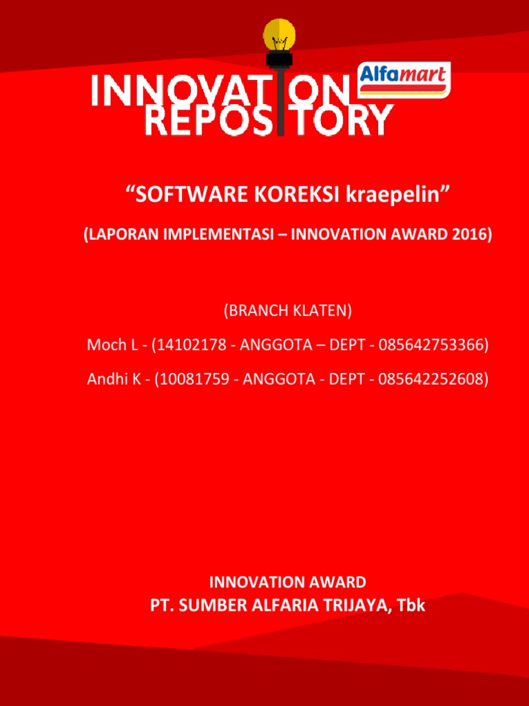 Inovasi Software Koreksi Tes Kraepelin | PDF