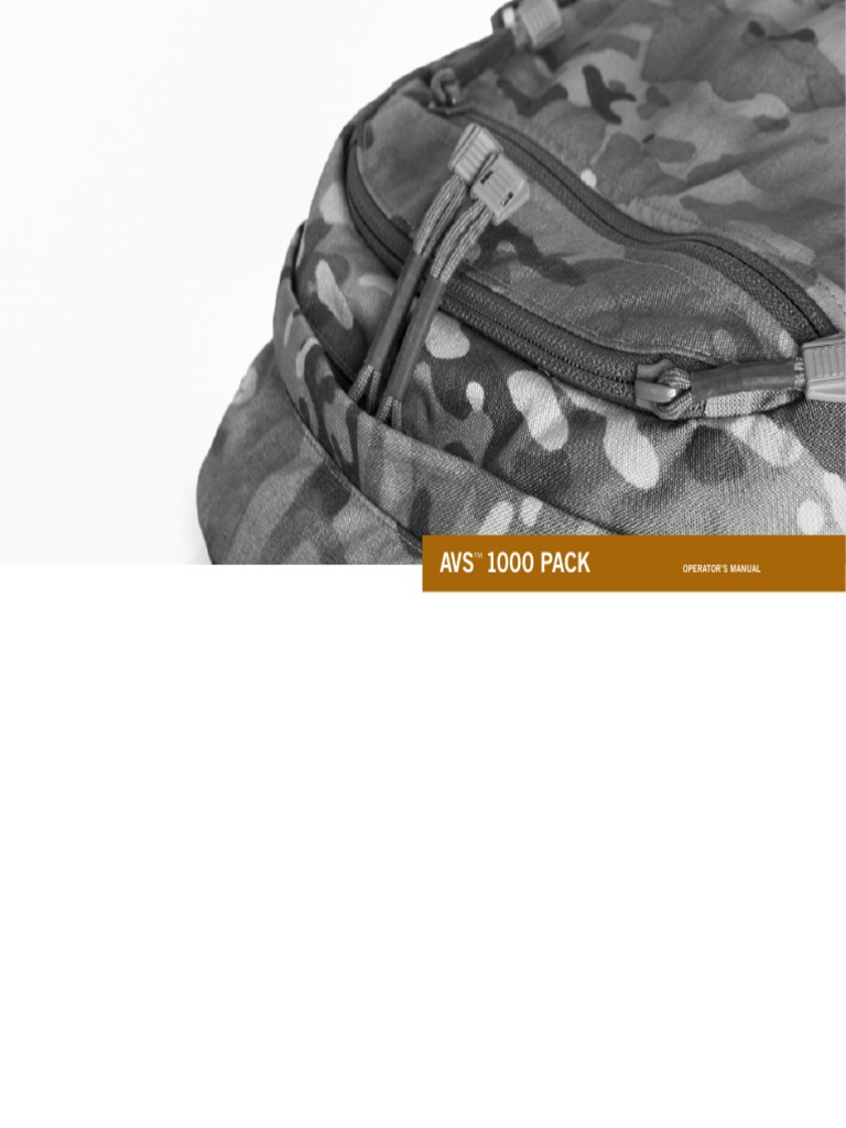 AVS 1000 PACK: Operator'S Manual | PDF | Manufactured Goods