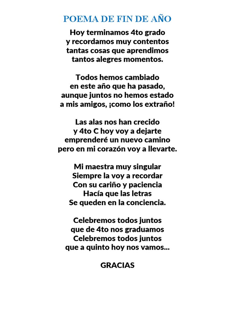 Poema de Fin de Año | PDF
