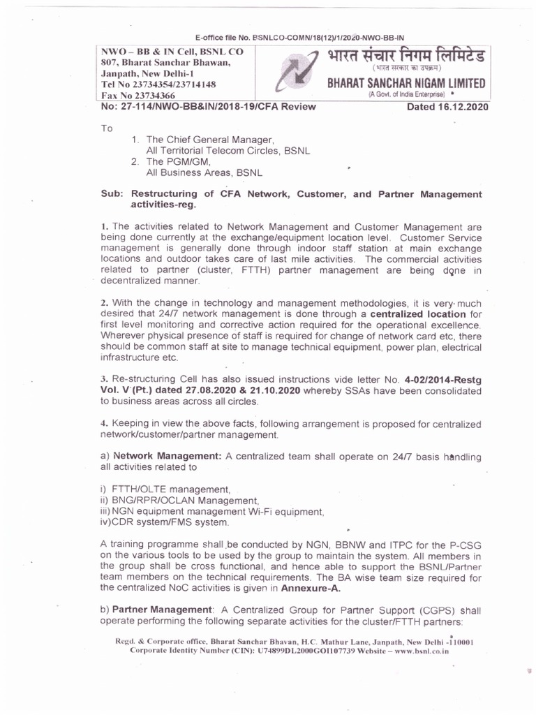 Centralized Command 16122020 | PDF