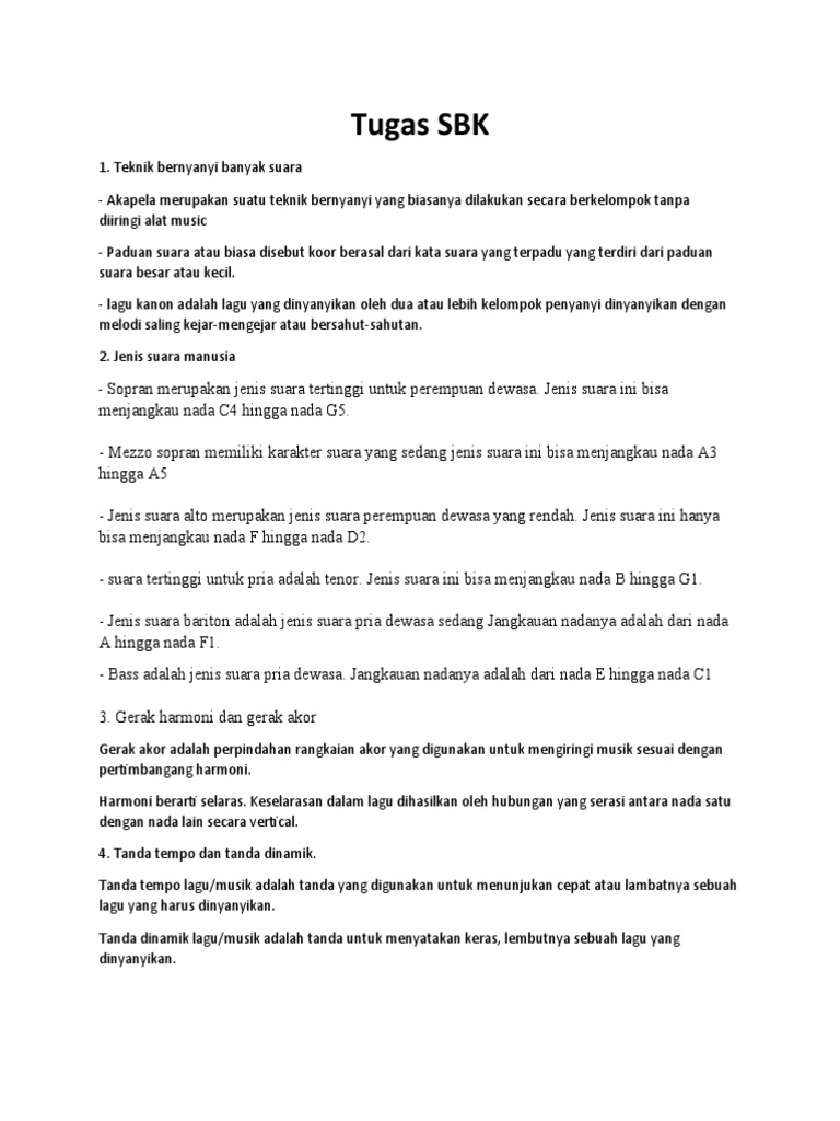 Tugas SBK | PDF