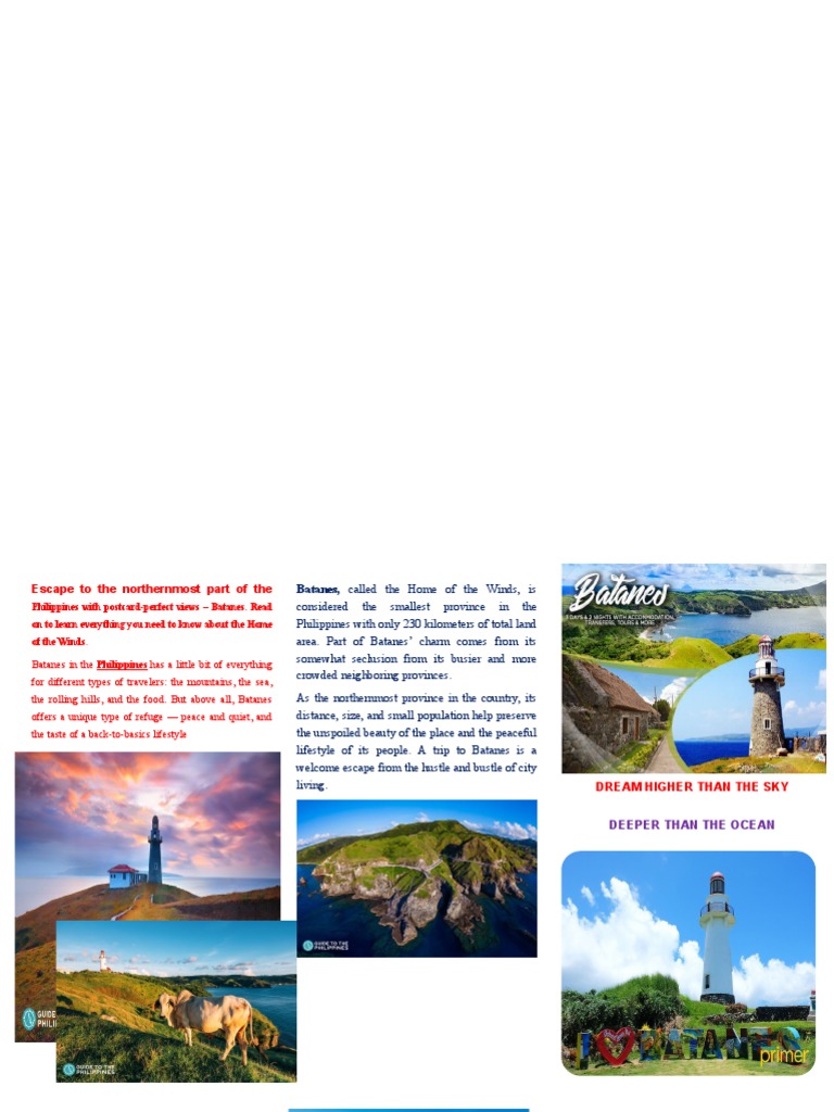 Batanes Travel Brochure | PDF | Philippines | Foods