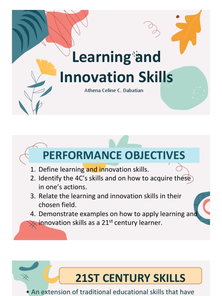 ED7 - Learning and Innovation Skills | PDF | Critical Thinking | Innovation