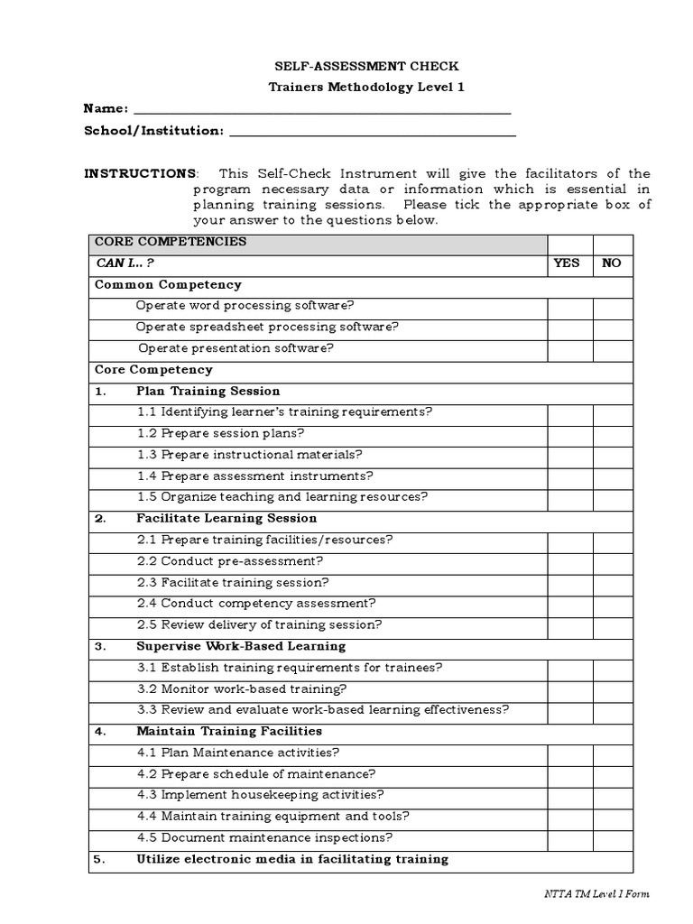 TNA Forms | PDF | Software | Educational Technology