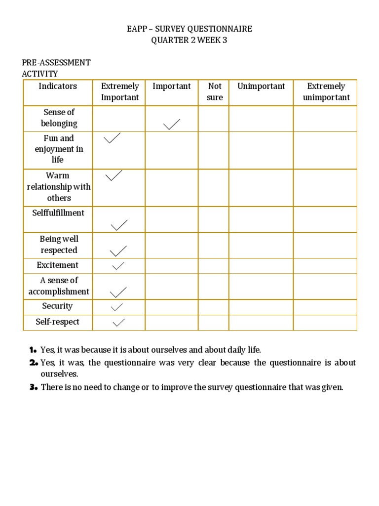 EAPP (Survey Questionnaire) | PDF | Psychological Concepts | Human Nature EAPP (Survey Questionnaire) | PDF | Psychological Concepts | Human Nature