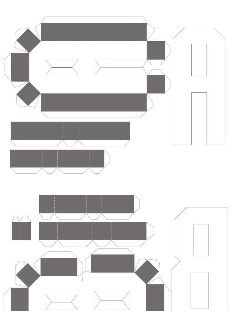 3d Alphabet Templates A To M | PDF