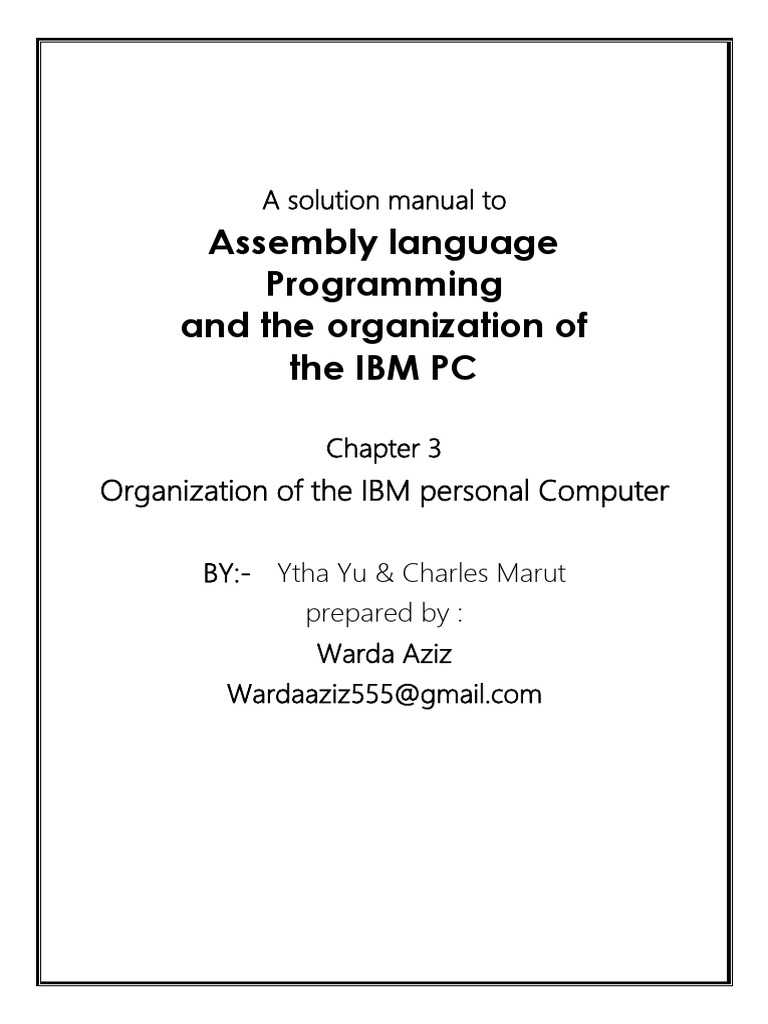 IBM PC Assembly Language Solutions | PDF | Ibm Pc Compatibles ...