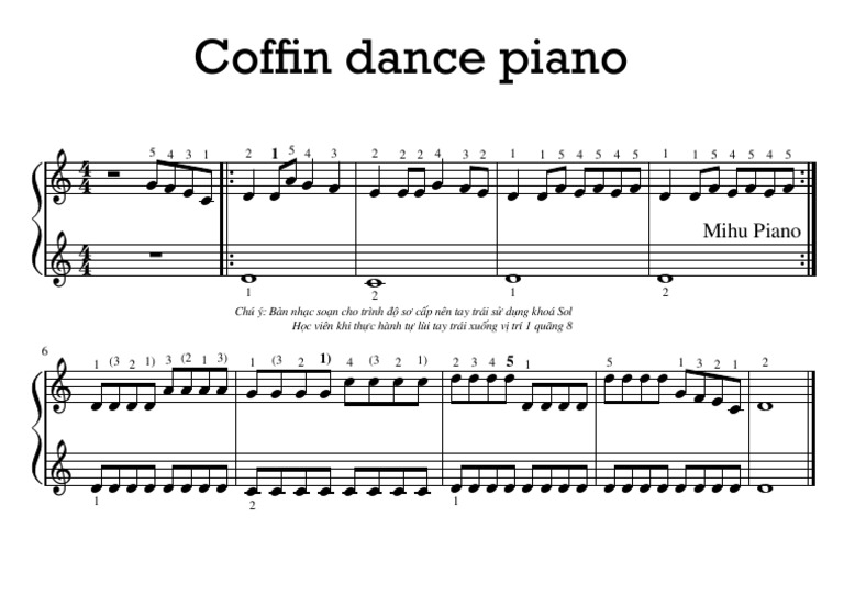 Bài 7 - Coffin Dance Piano (Easy) | PDF