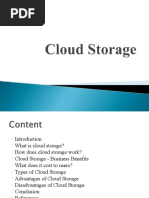 Cloud Storage Ppt-1 | PDF | I Cloud | Cloud Computing
