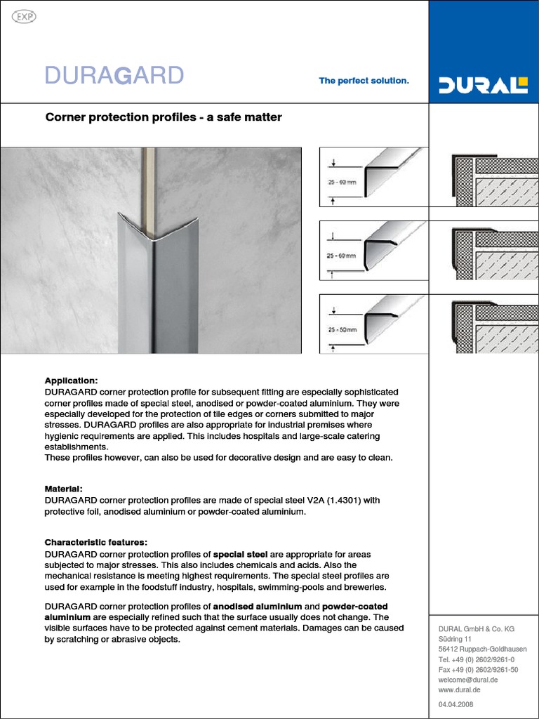 Corner Protection Angle-Duragard | PDF | Stainless Steel | Abrasive