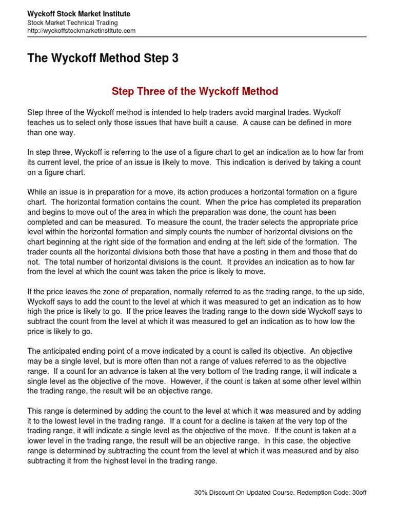 Step Three of The Wyckoff Method | PDF | Stock Market | Index (Economics)