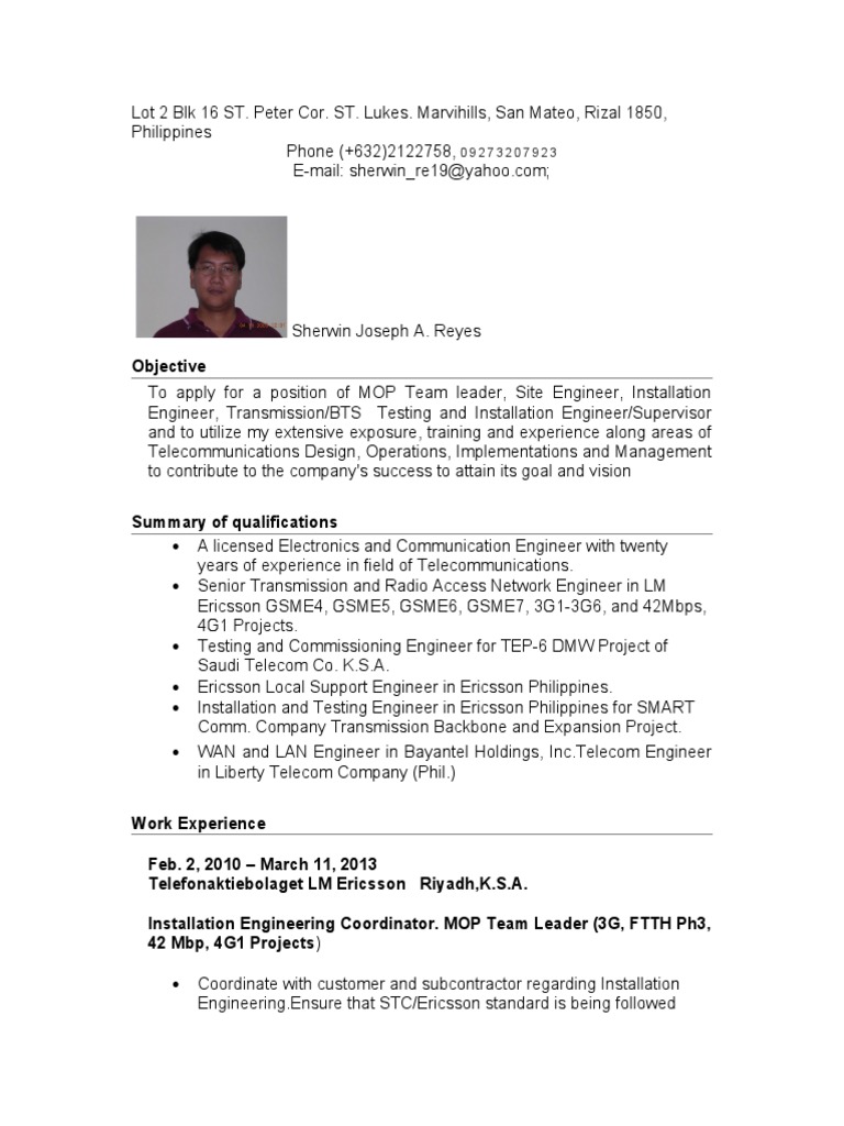 Sherwin Reyes | PDF | Radio | Computer Network