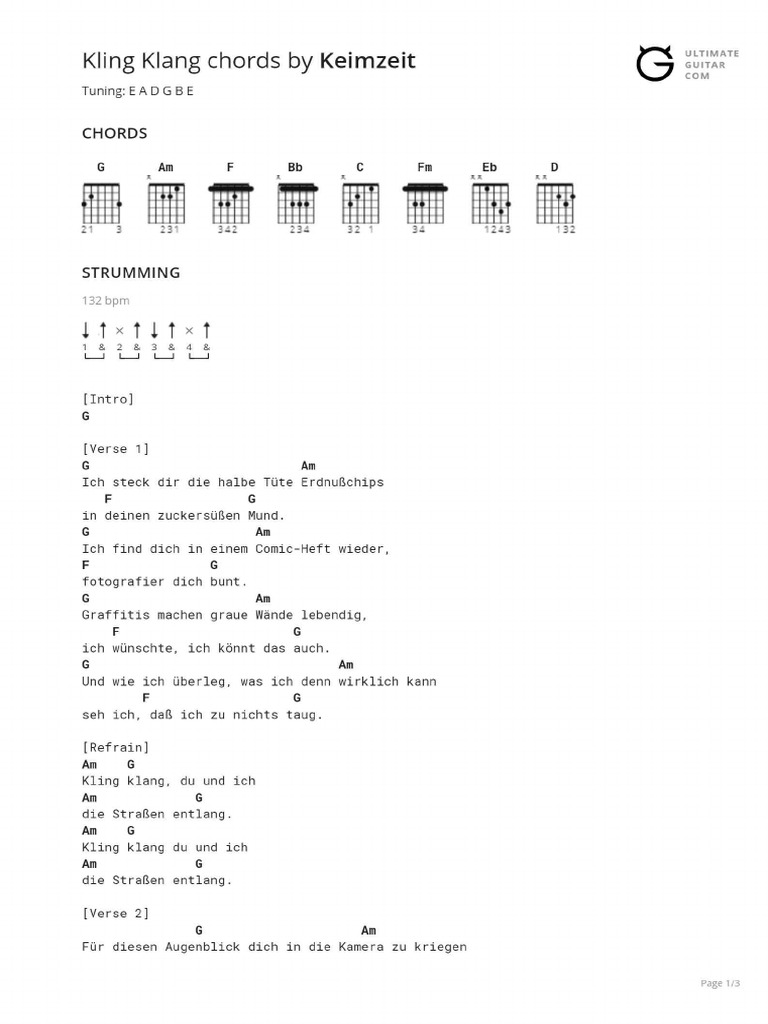 Kling Klang Chords | PDF