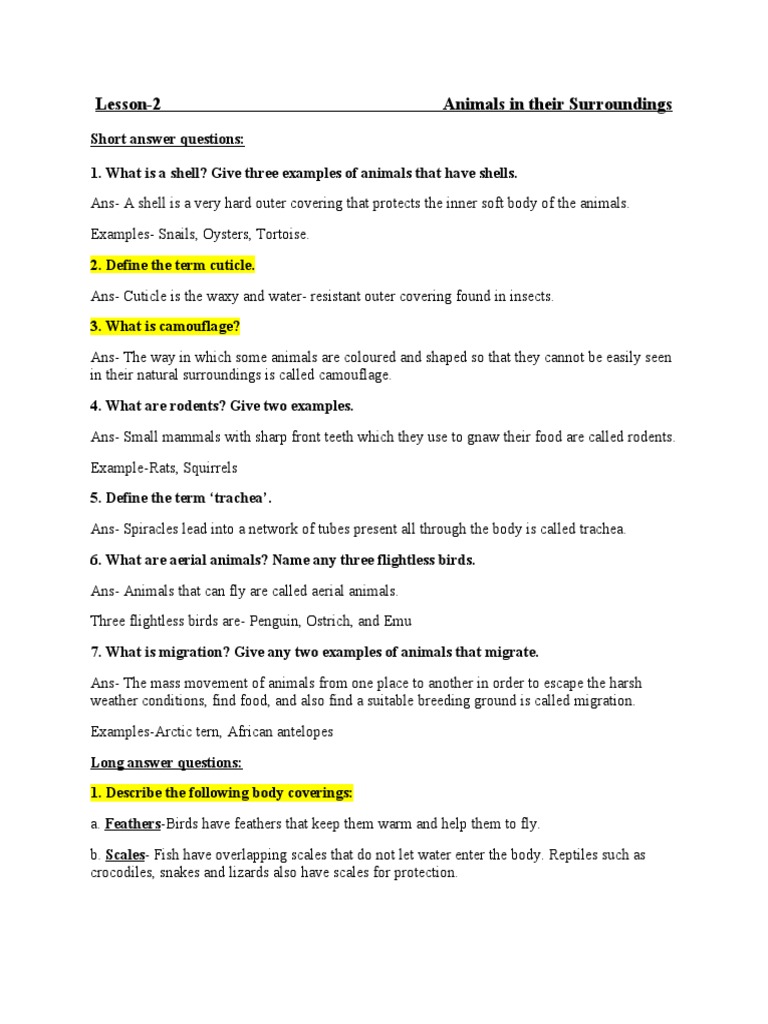 Animals and Their Surroundings Class 5 | PDF | Birds | Insects