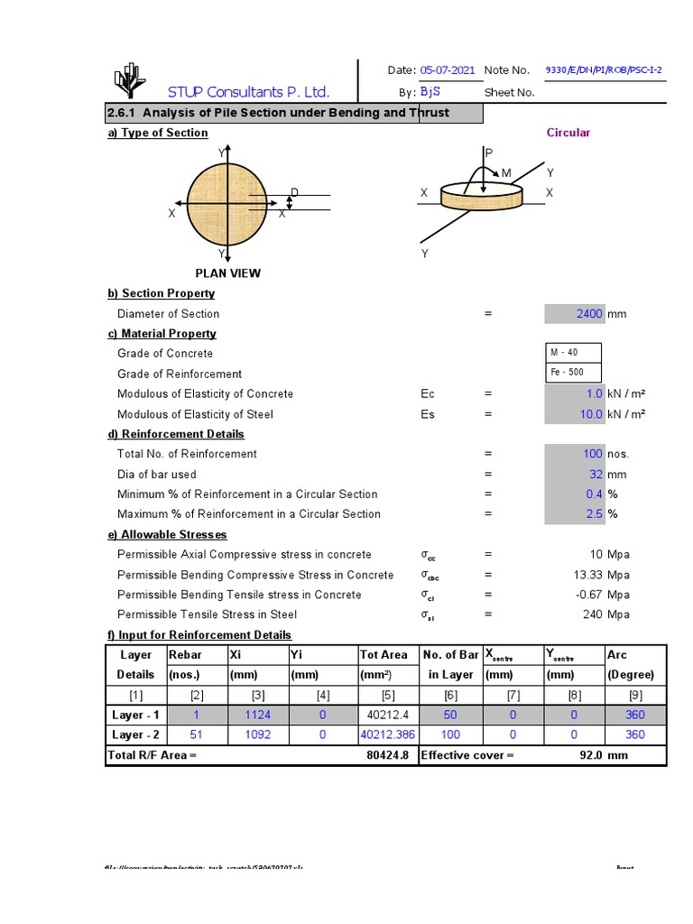 Pier Design | PDF | Stress (Mechanics) | Bending