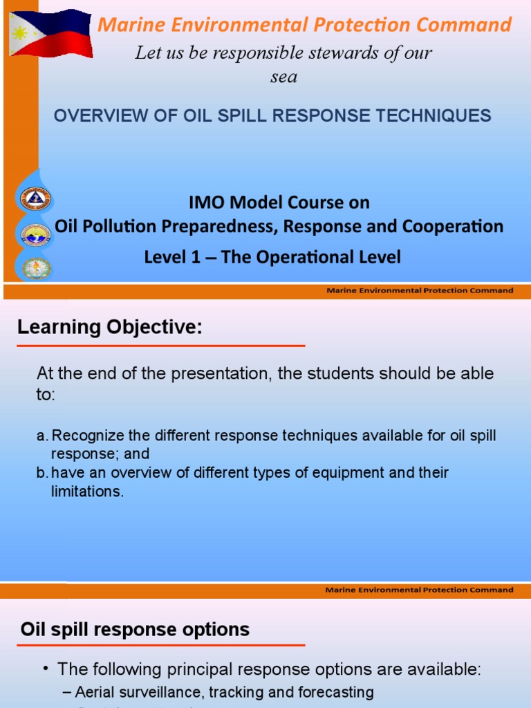 L.3.6 Overview of Oil Spill Response Techniques | PDF | Oil Spill ...