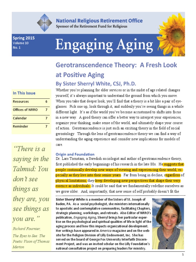 Understanding Gerotranscendence Theory | PDF | Self | Ageing