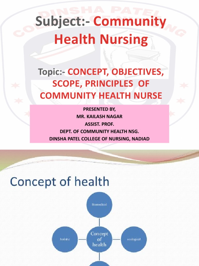 Concept and Scope of Community Health Nursing | PDF