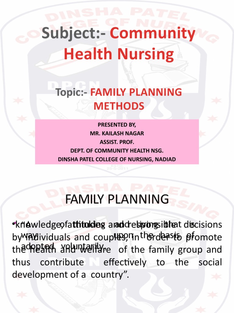 Family Planning Methods Kailash | PDF
