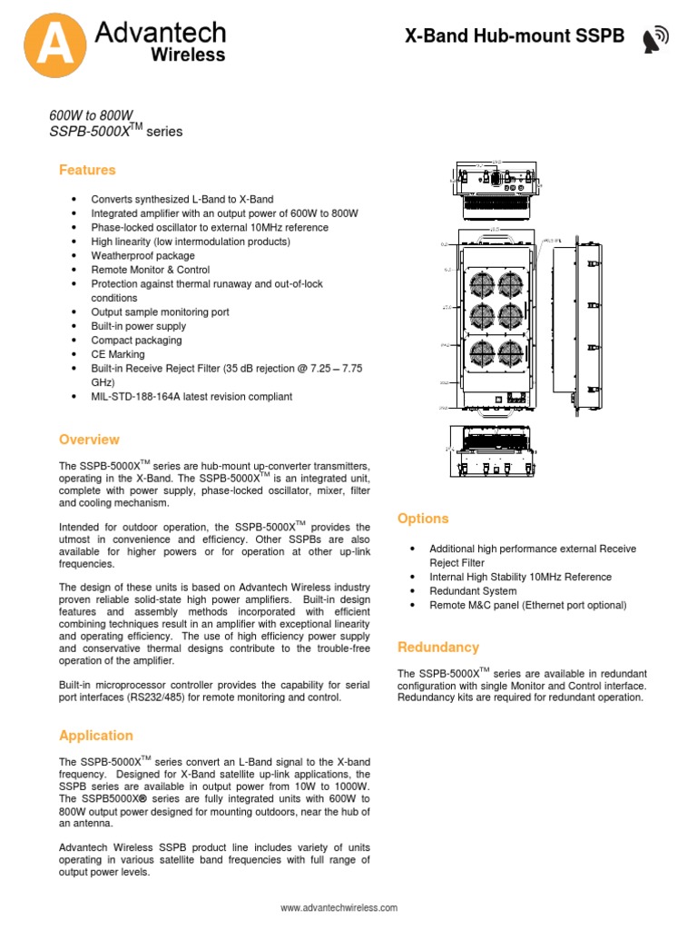 X-Band Hub-Mount SSPB: Series | PDF | Hertz | Amplifier