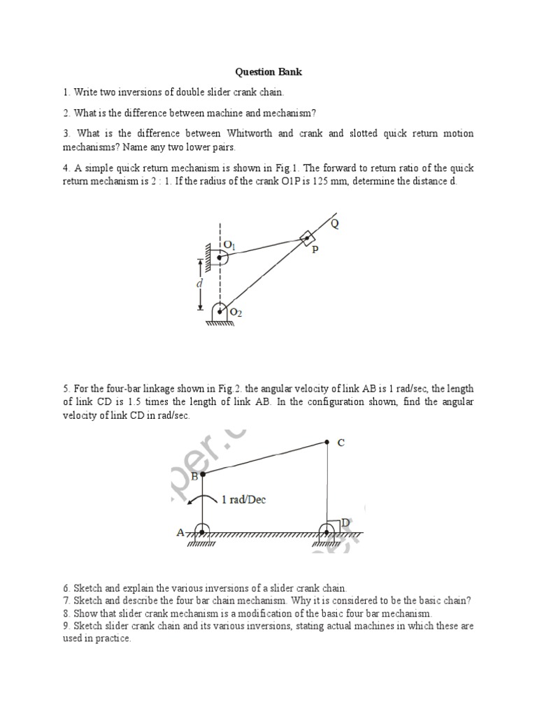 Question Bank KOM | PDF | Acceleration | Physical Quantities
