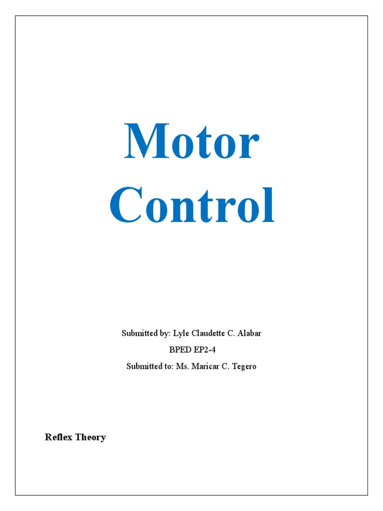 Motor Control Theories | PDF | Motor Control | Learning