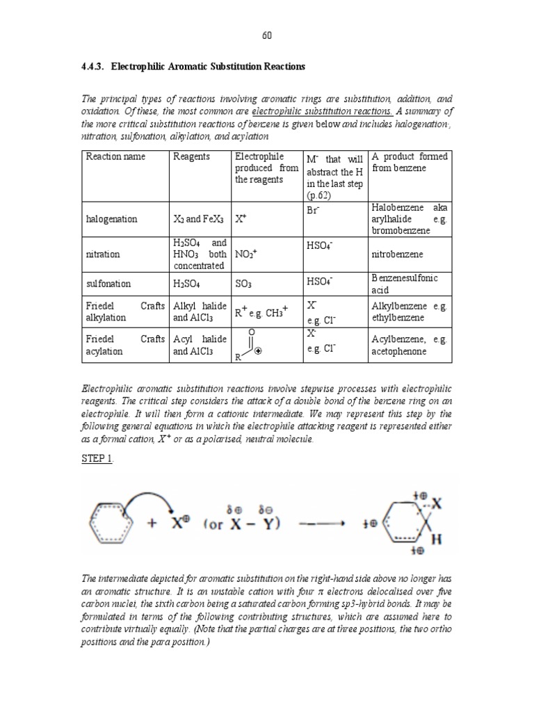 Course Notes Pages 60 and 61 Aromatic Chemistry Continued 2021 | PDF ...