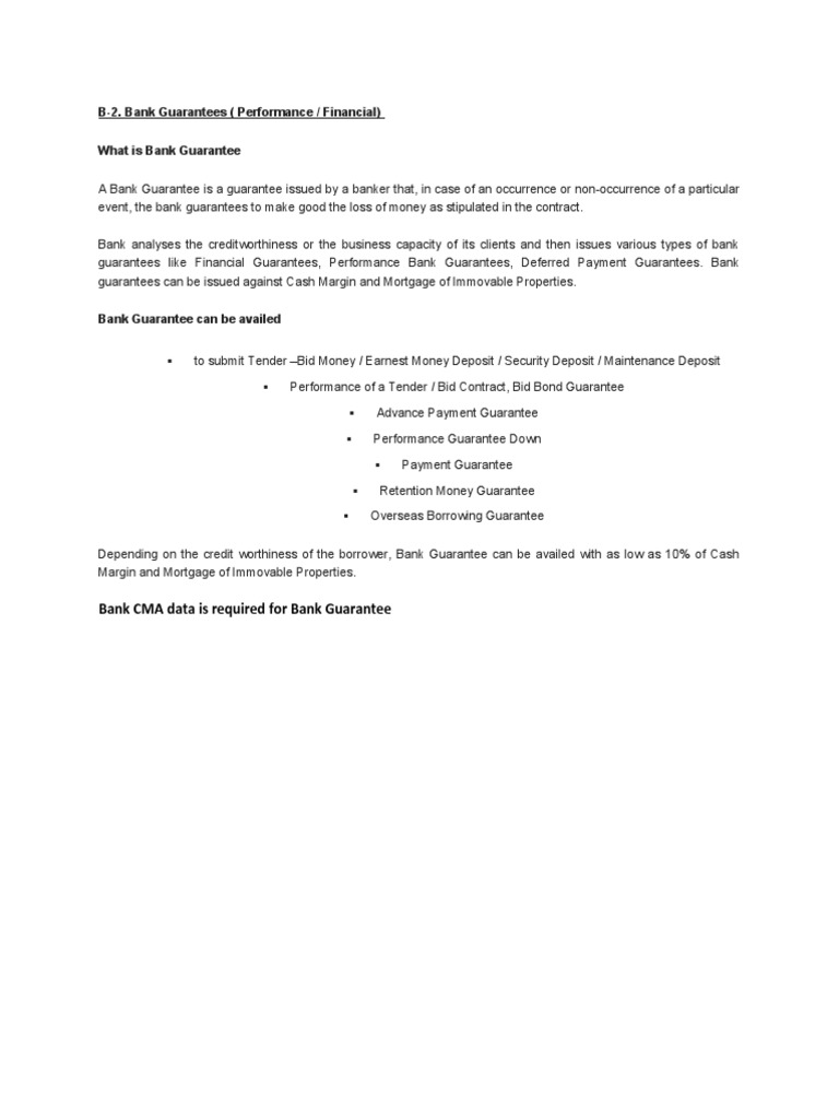 What Is A Bank Guarantee | PDF | Finance & Money Management