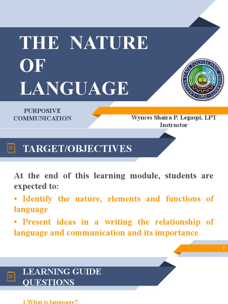 The Nature of Language | PDF | Language Acquisition | Speech