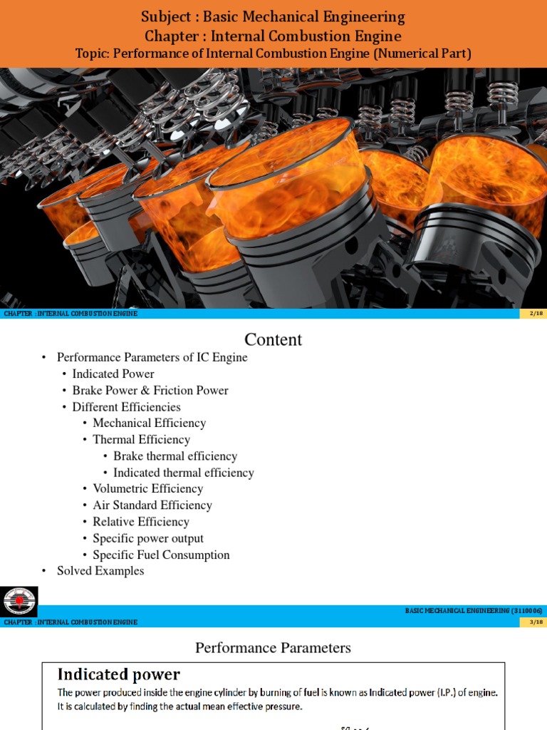 Performance of IC Engine With Example | PDF | Engines | Internal ...