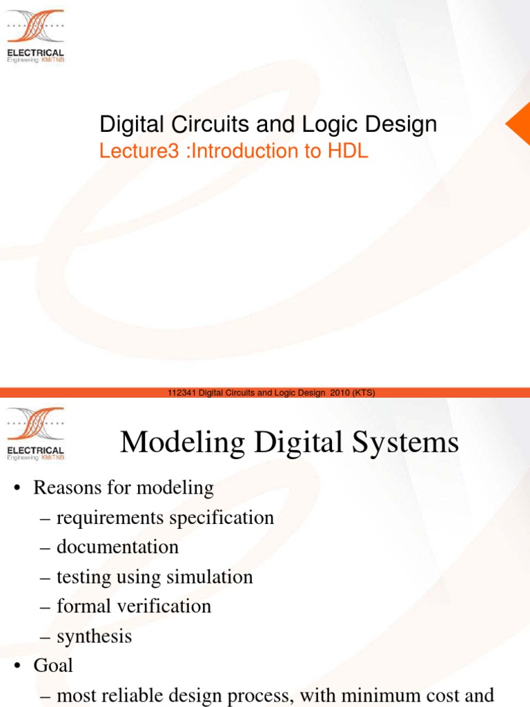 Digital Circuits and Logic Design: Lecture3:Introduction To HDL | PDF ...
