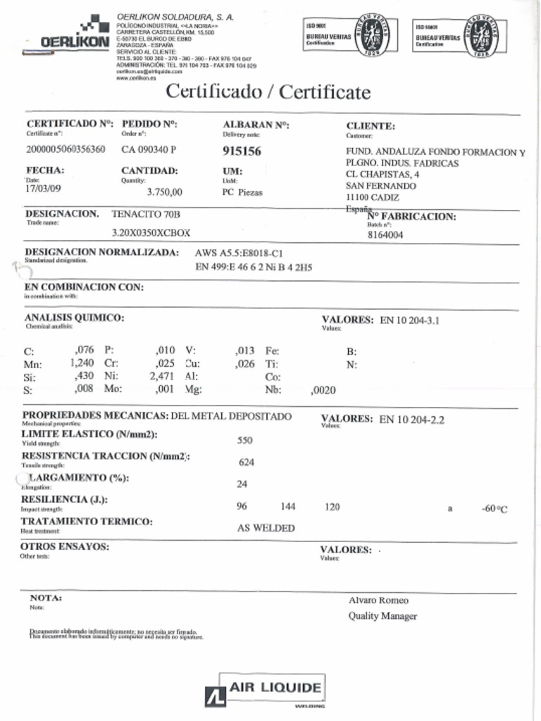 TENACITO 70B 3,2 - Lote 8164004 | PDF