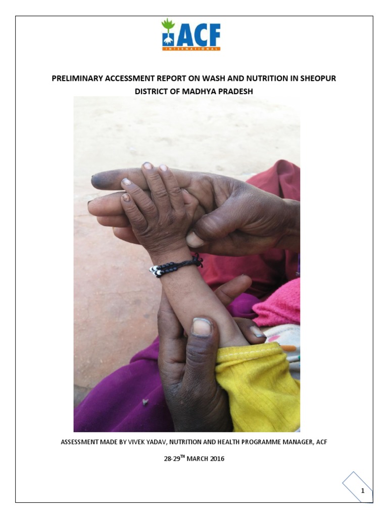 Acf Report On Wash Nutrition Sheopur District - v2 | PDF | Malnutrition ...