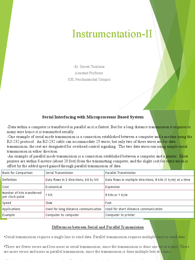Lecture 2 Instrumentation II | PDF | Usb | Duplex (Telecommunications)