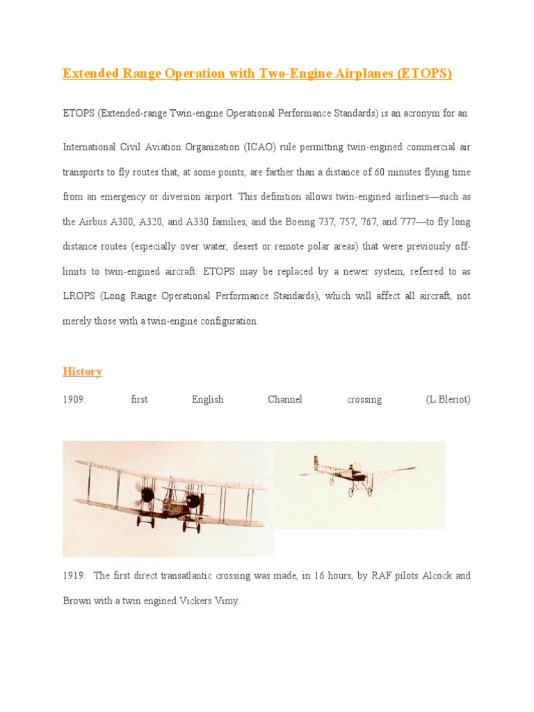 ETOPS: Twin-Engine Long-Range Flight Rules | PDF | Aircraft | Aerospace ...
