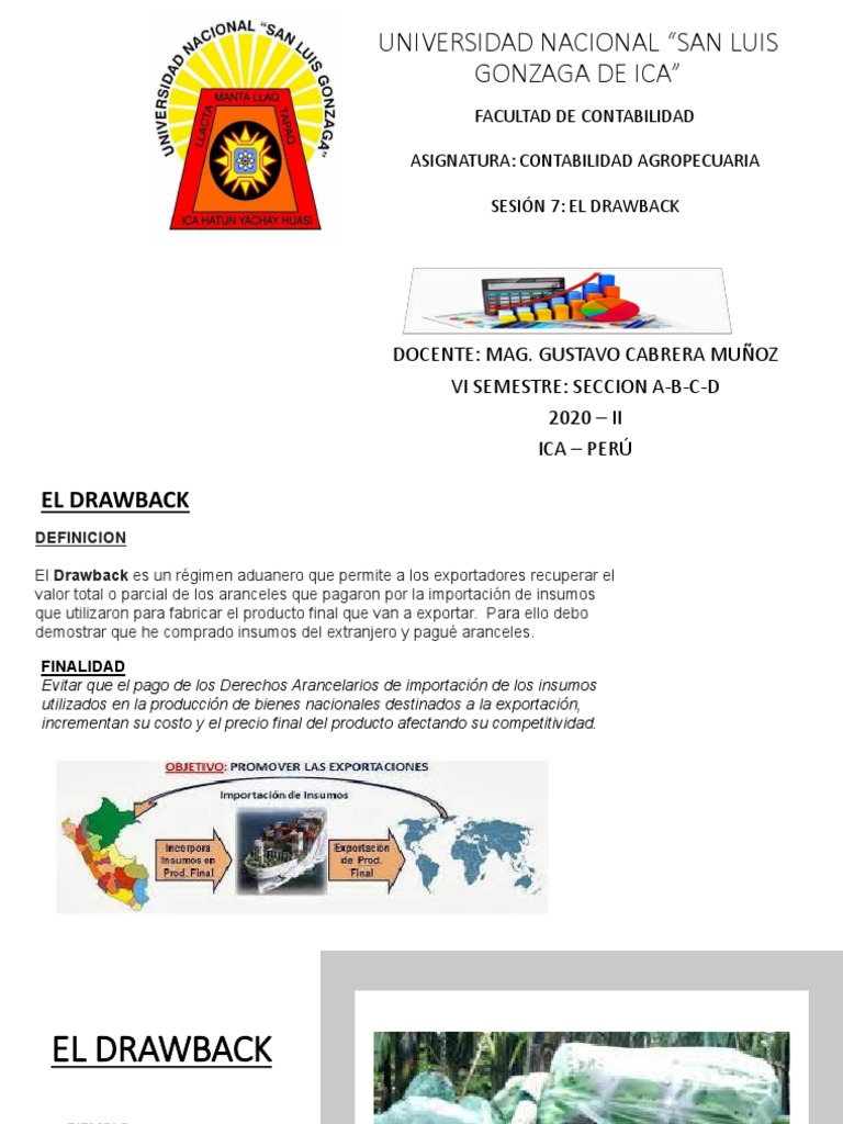 Definición y Aplicación del Drawback | PDF | Arancel | El comercio ...