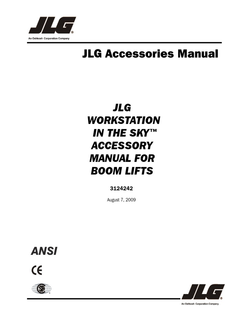 JLG Manual de Accesorios | PDF | Nut (Hardware) | Wheeled Vehicles