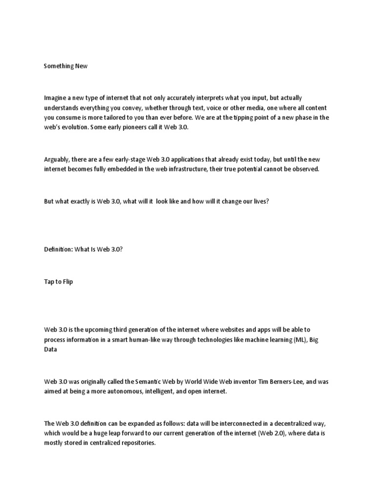 Web 3.0 Rough Draft | PDF | Semantic Web | Web 2.0