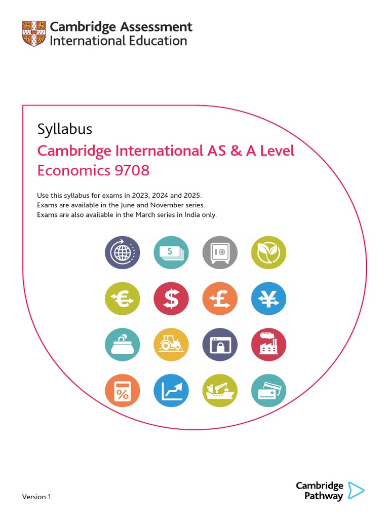 Syllabus: Cambridge International AS & A Level Economics 9708 | PDF ...