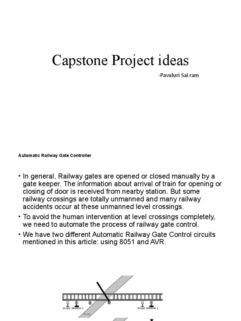 Capstone Project Ideas: - Pavuluri Sai Ram | PDF | Capacitor | Microcontroller