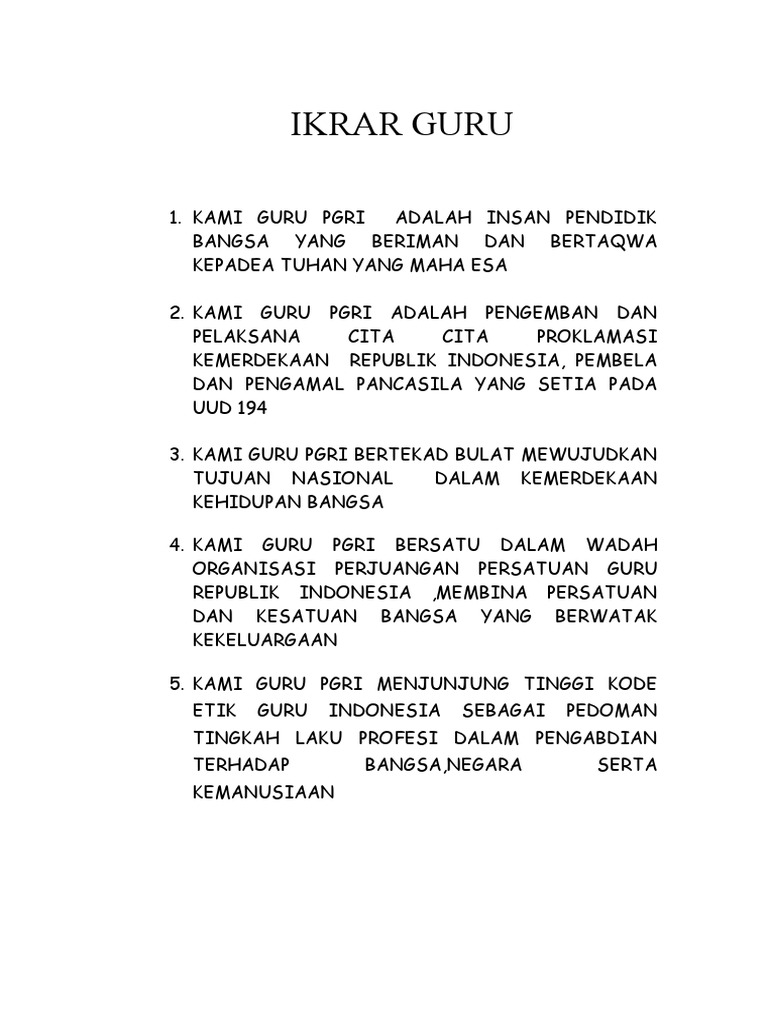 Ikrar Guru | PDF | Karier & Perkembangan