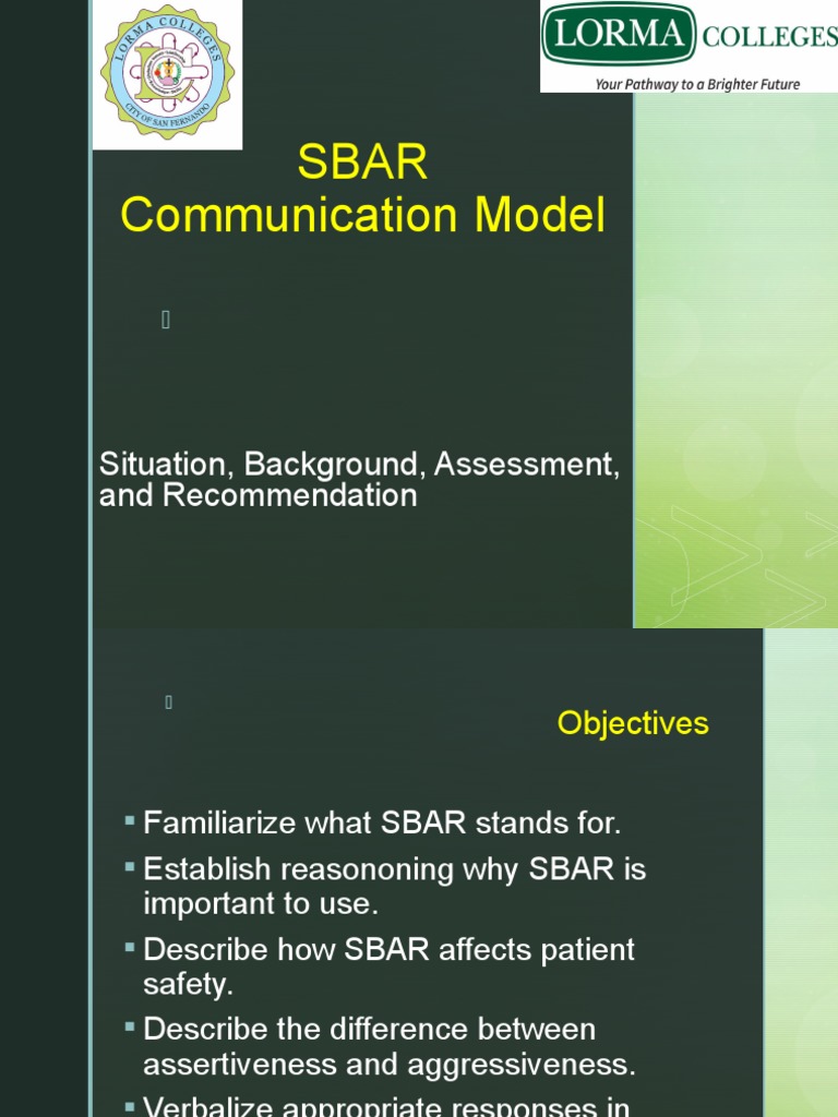 Understanding the SBAR Communication Model | PDF | Health Care | Medicine