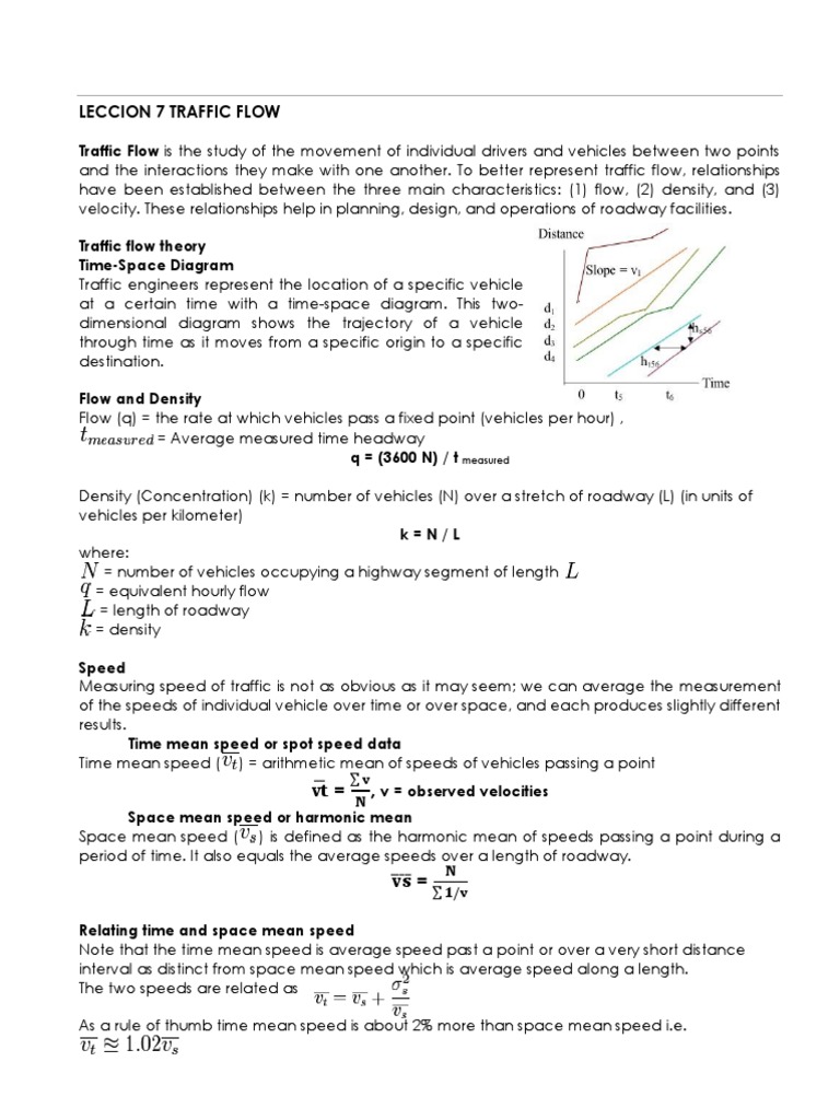Traffic Flow | PDF | Speed | Physical Quantities