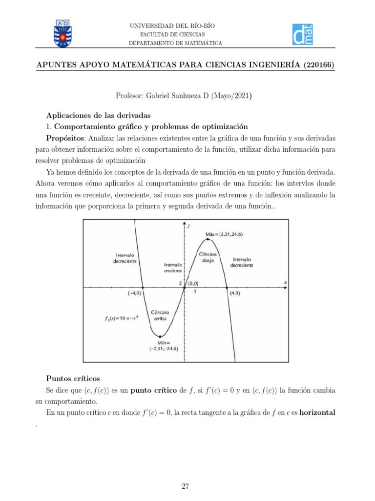 Aplicaciones Derivadas | PDF | Intervalo (Matemáticas) | Derivado