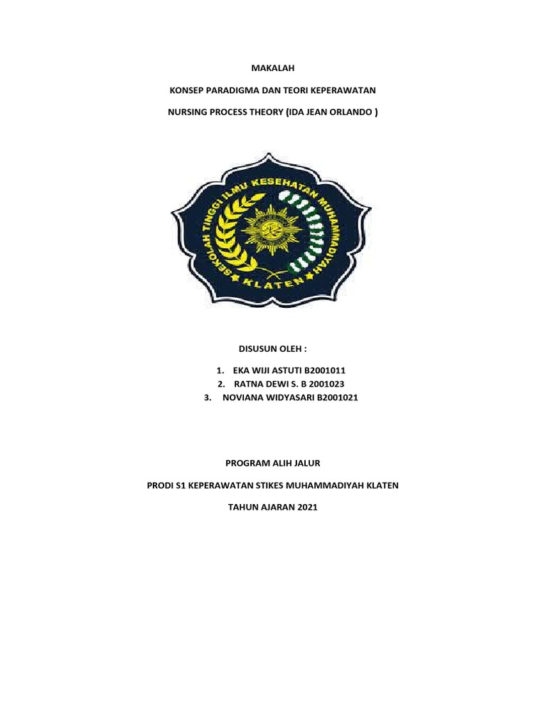 Makalah Konsep Keperawatan Ida Jean (Orlando) KLP 8 | PDF