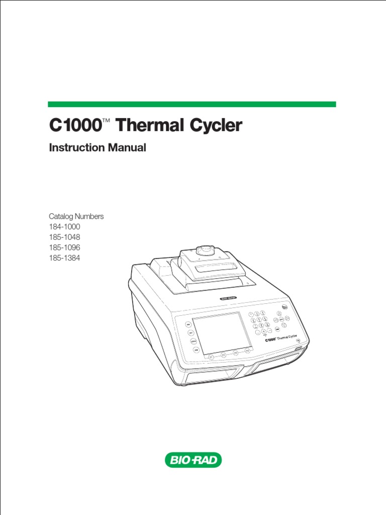 C1000 Thermal Cycler: Instruction Manual | Download Free PDF | Electromagnetic Interference ...