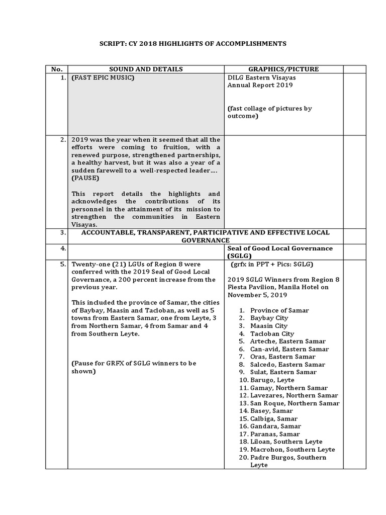 AVP Script 2019 Edited | PDF | Policy | Government
