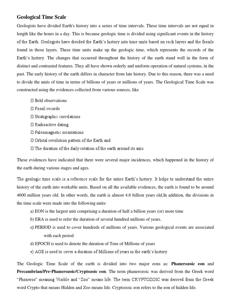 Geological Time Scale | PDF | Cretaceous | Geology